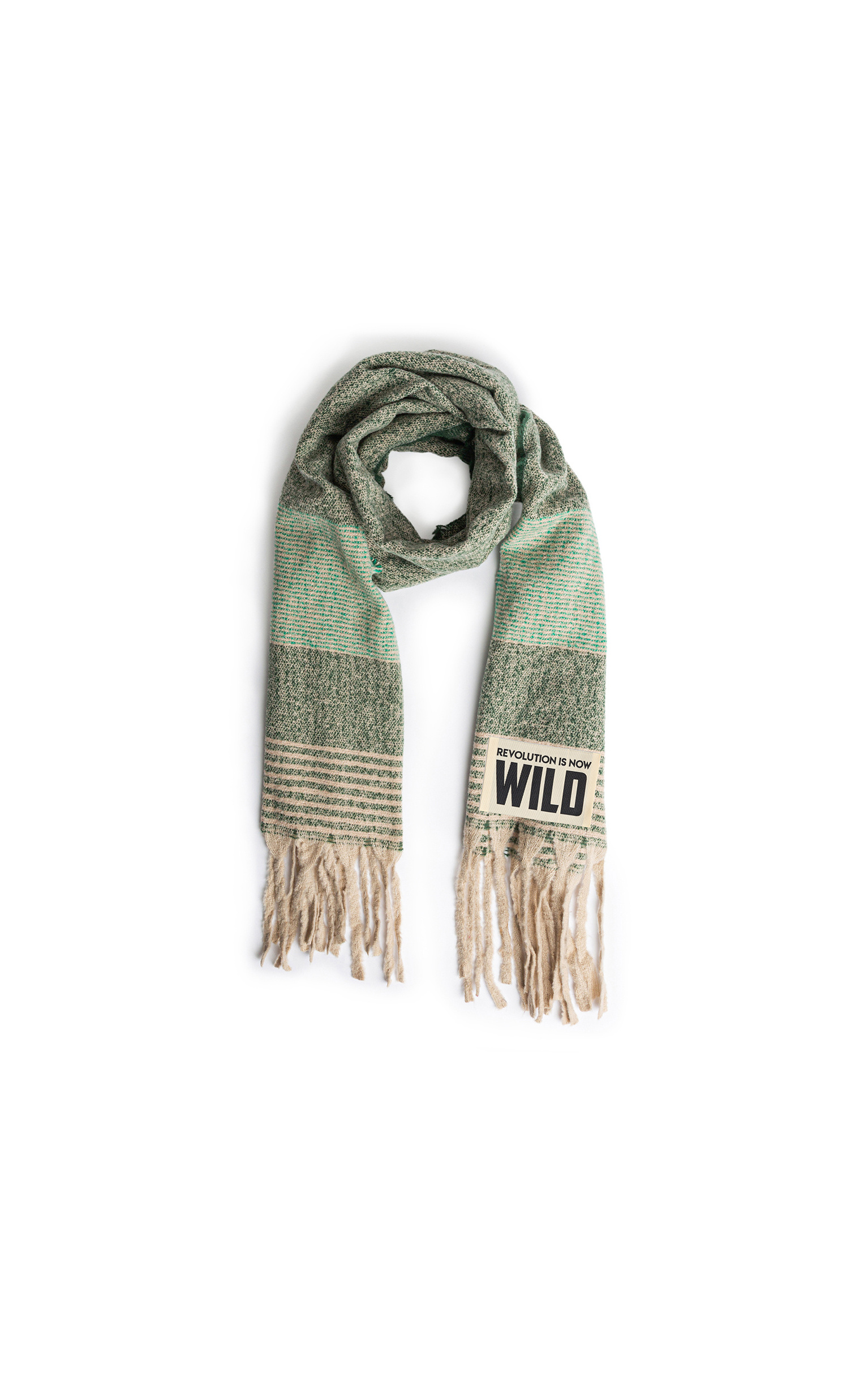Jessen Green Wool Scarf | Wild