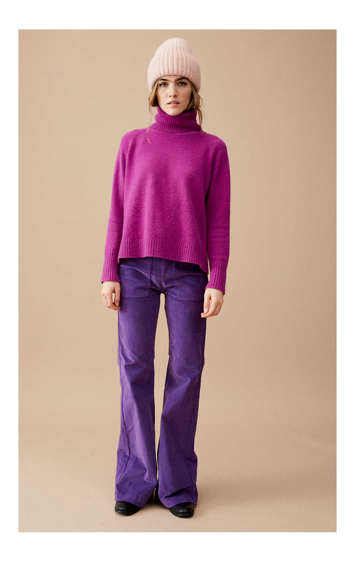 Pantalon velours Elisabeth Violet Mauve | Wild