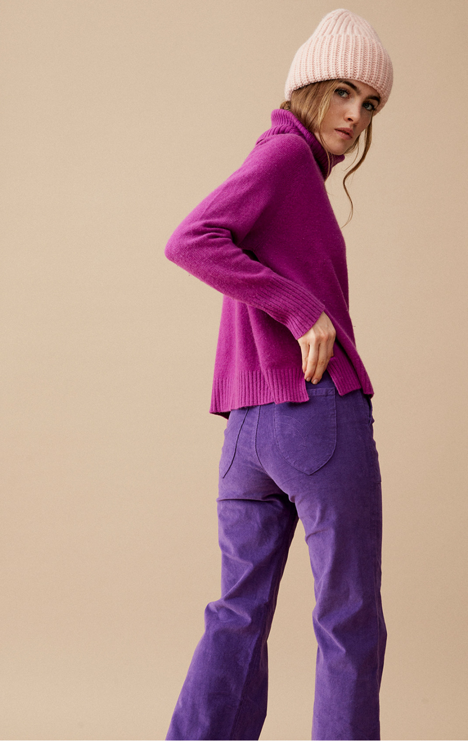 Pantalon velours Elisabeth Violet Mauve | Wild