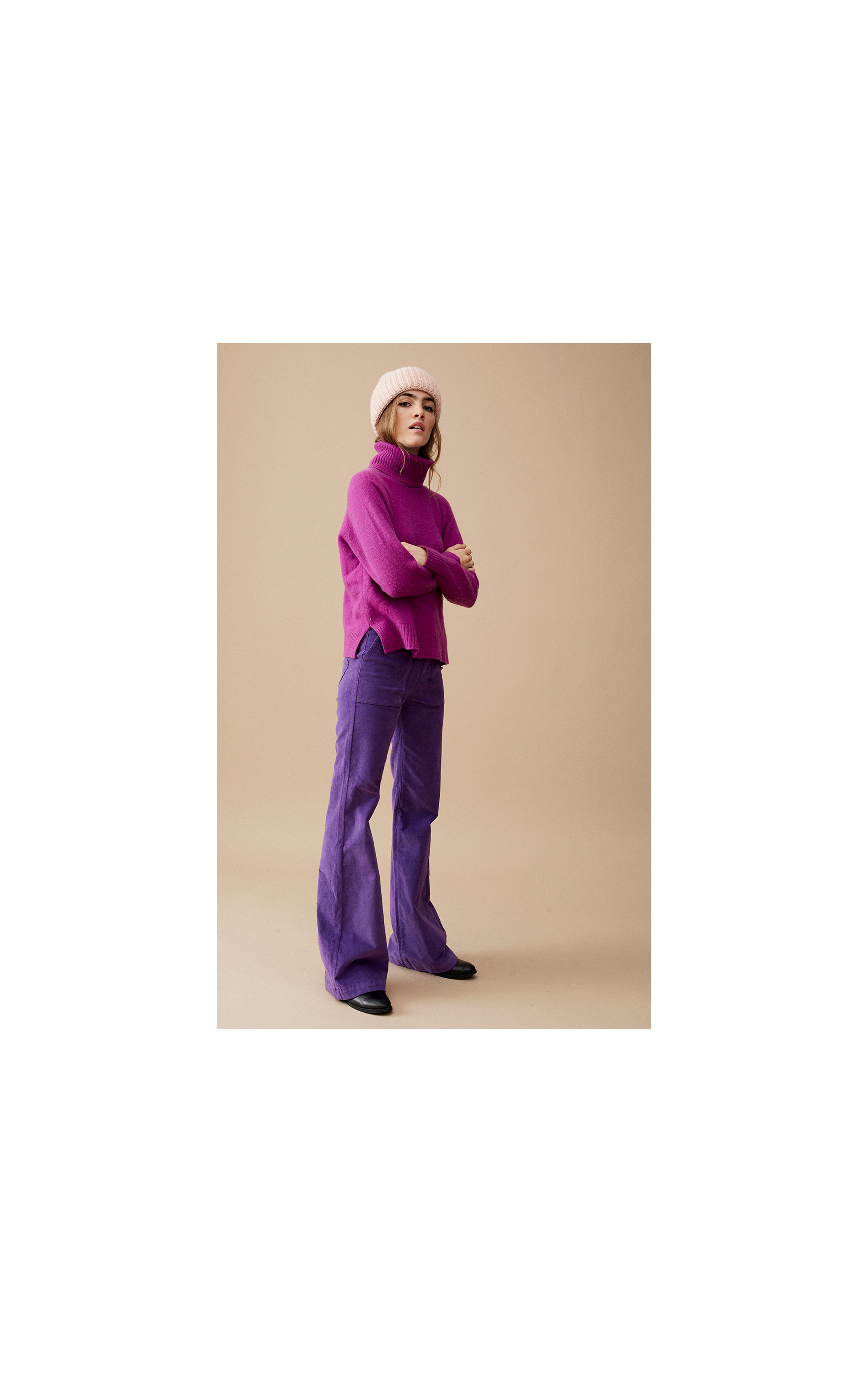 Pantalon velours Elisabeth Violet Mauve | Wild