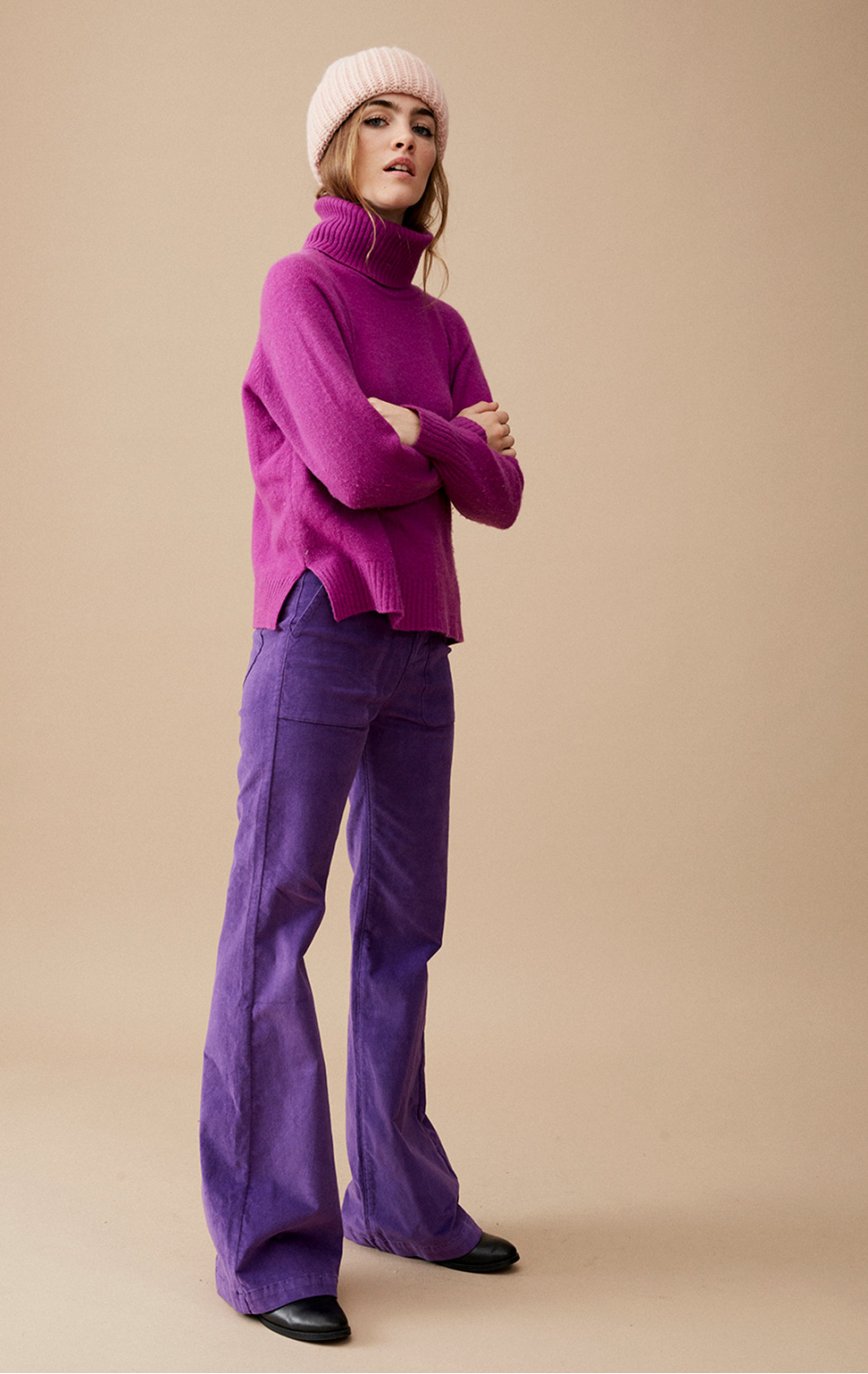 Pantalon velours Elisabeth Violet Mauve | Wild