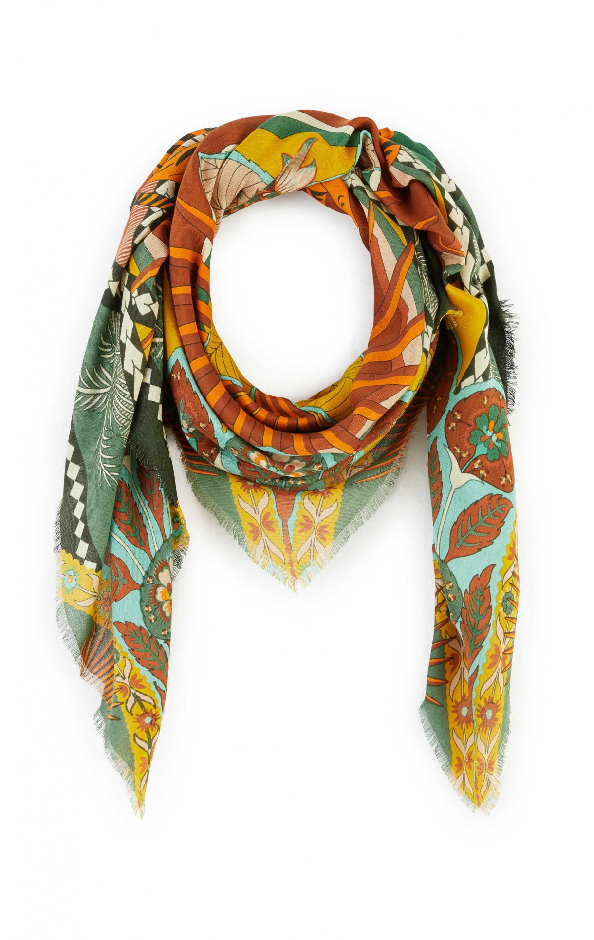 Grand foulard Tigeryear Kaki | Wild