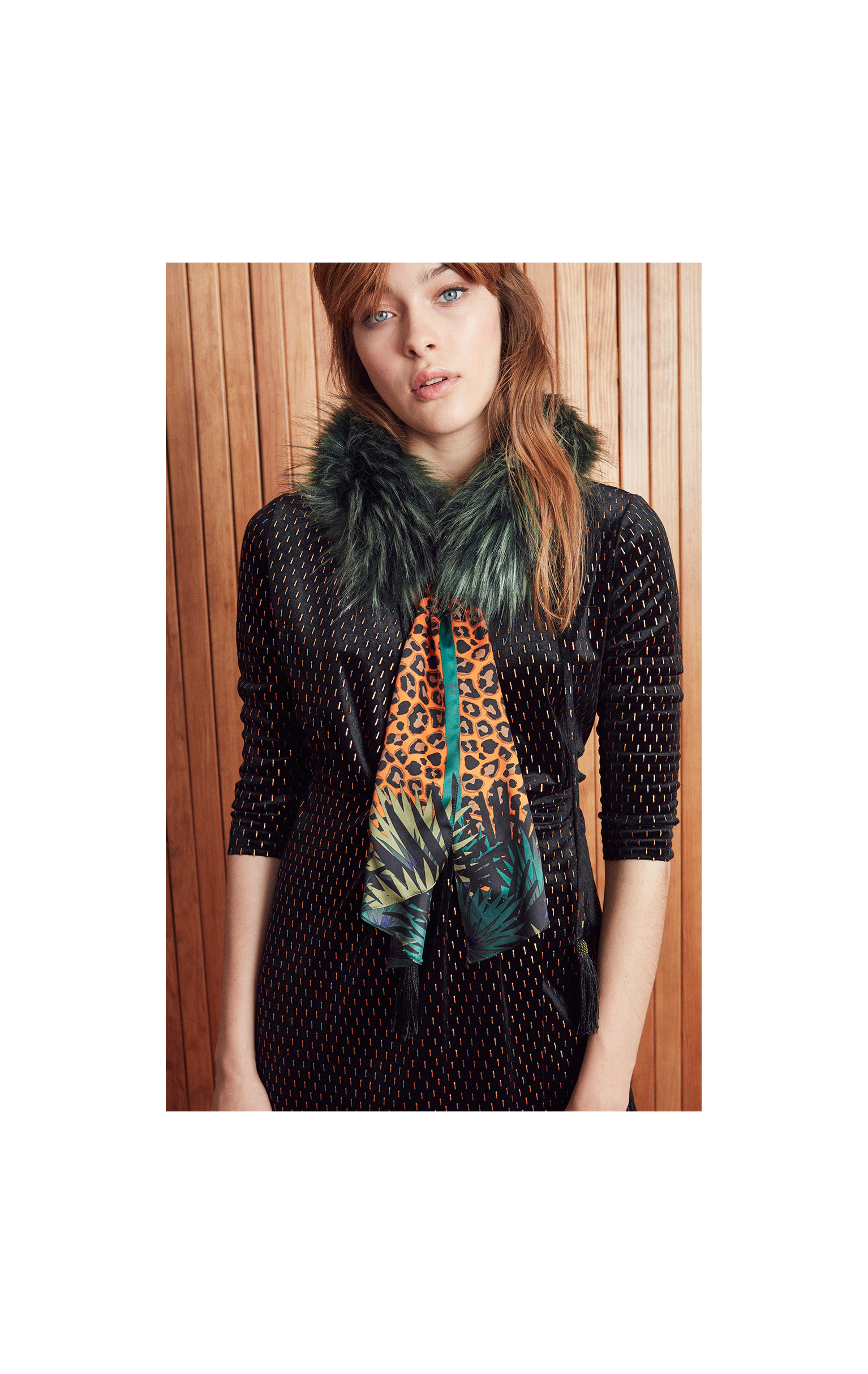 col fourrure doudou green